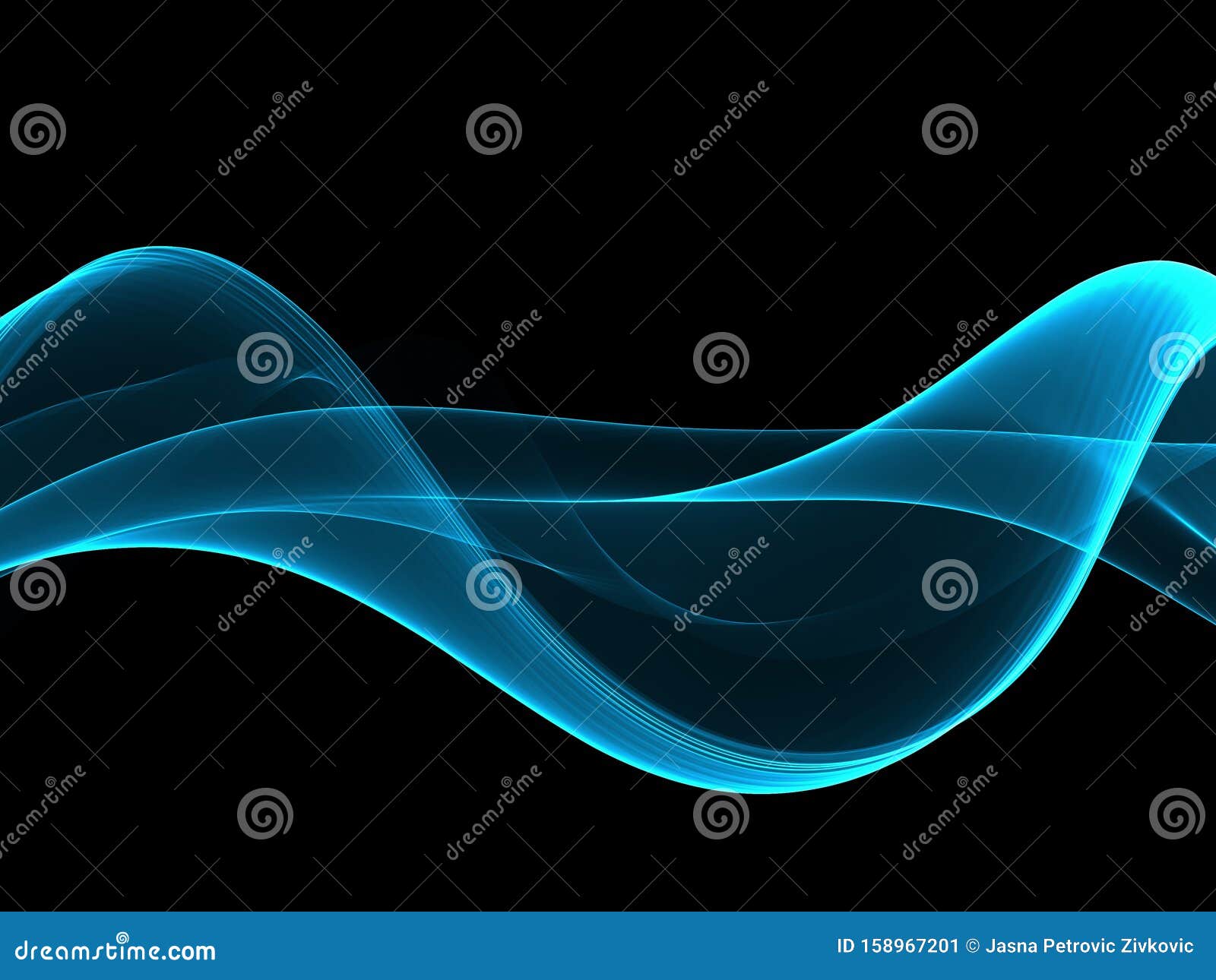 Abstract Blue Flow Wave Background Stock Illustration - Illustration of ...