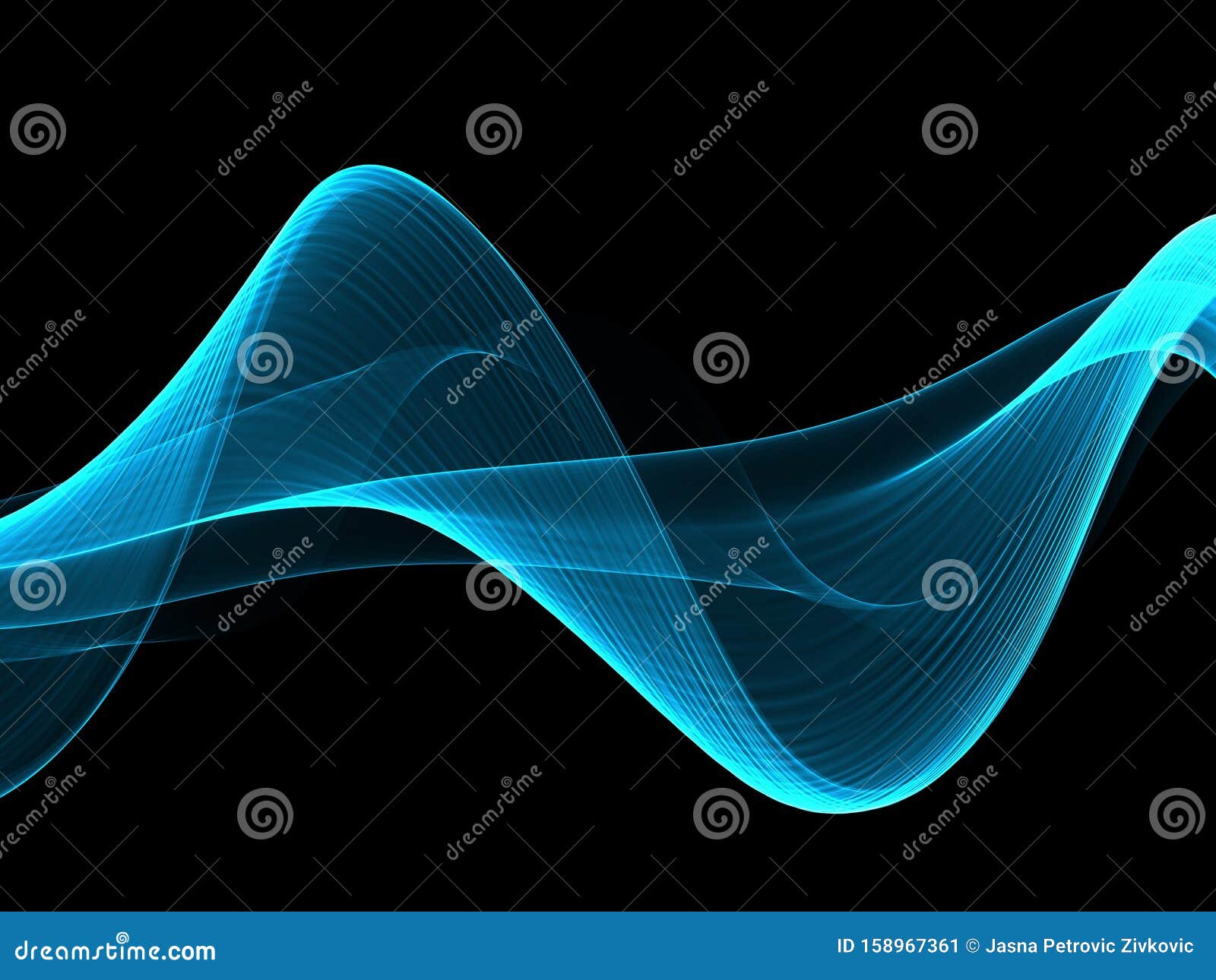 Abstract Blue Flow Wave Background Stock Illustration - Illustration of ...