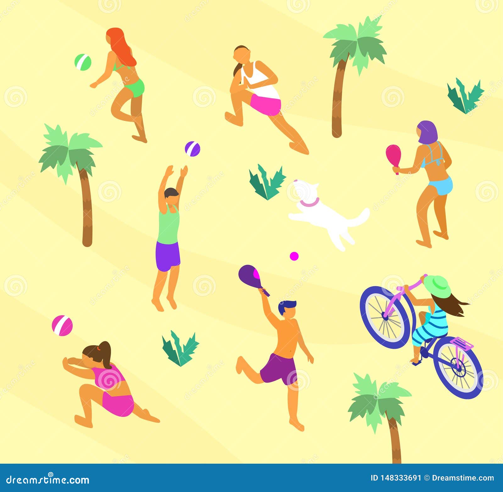 Summer activities. stock vector. Illustration of activities - 148333691