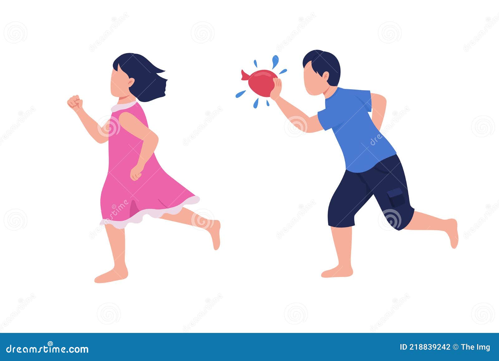 Sibling Cartoon Hand Drawn Style Flat Vector Design Illustration ...