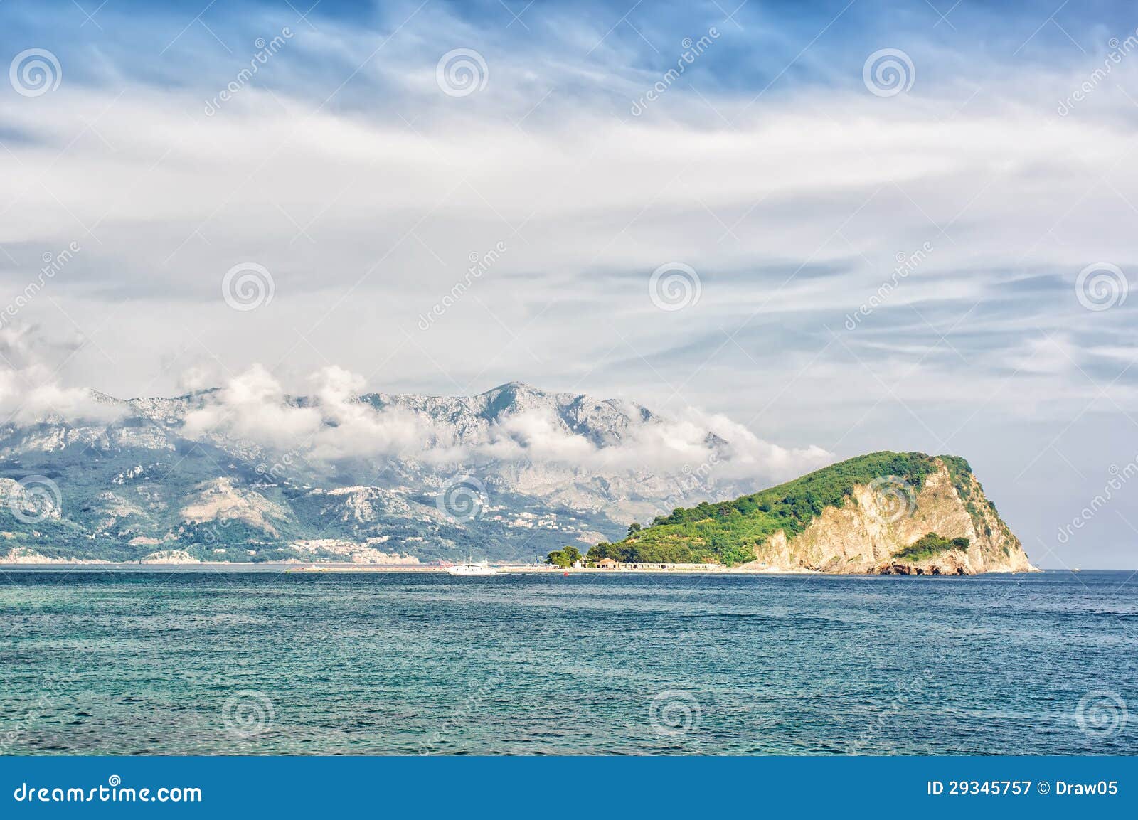 Summer Adriatic Landscape - Sea and Mountain Stock Image - Image of ...