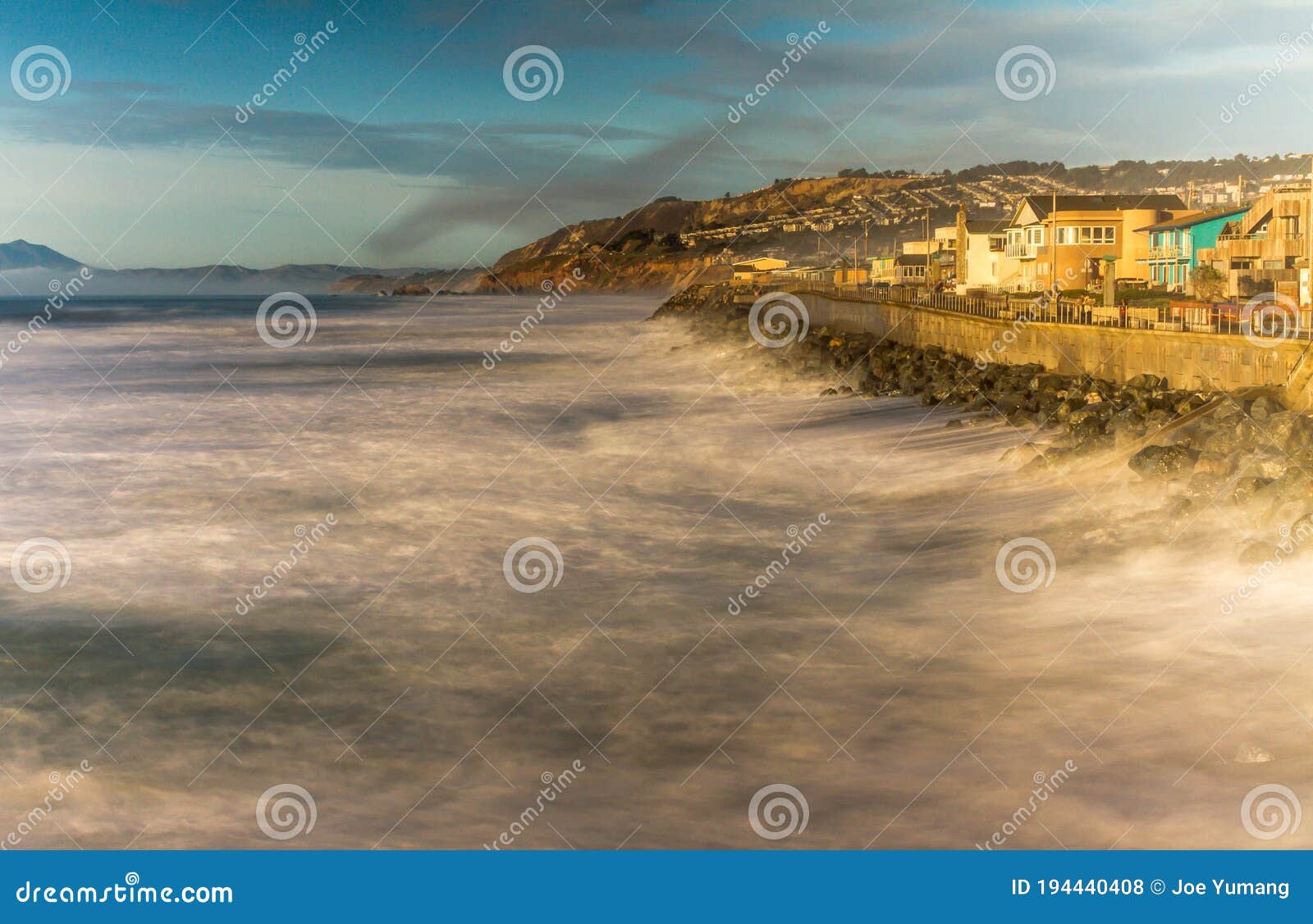 Summer Afternoon San Francisco Pacifica Coast Stock Photo - Image of ...