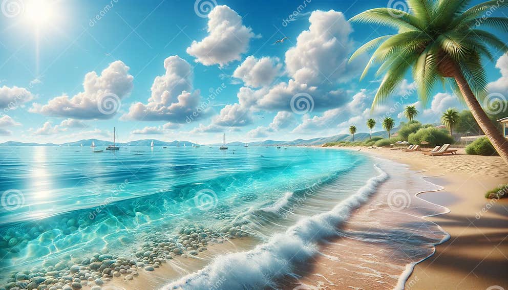 Summer All Year Round Background Stock Illustration - Illustration of ...