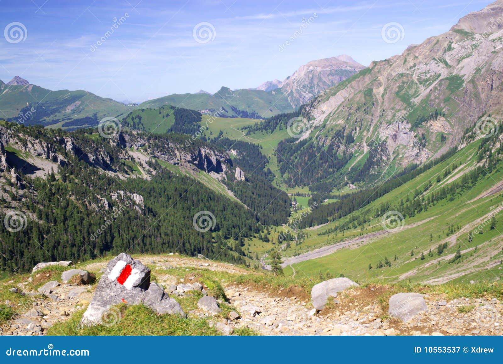 Summer alpine mountains stock image. Image of fields - 10553537