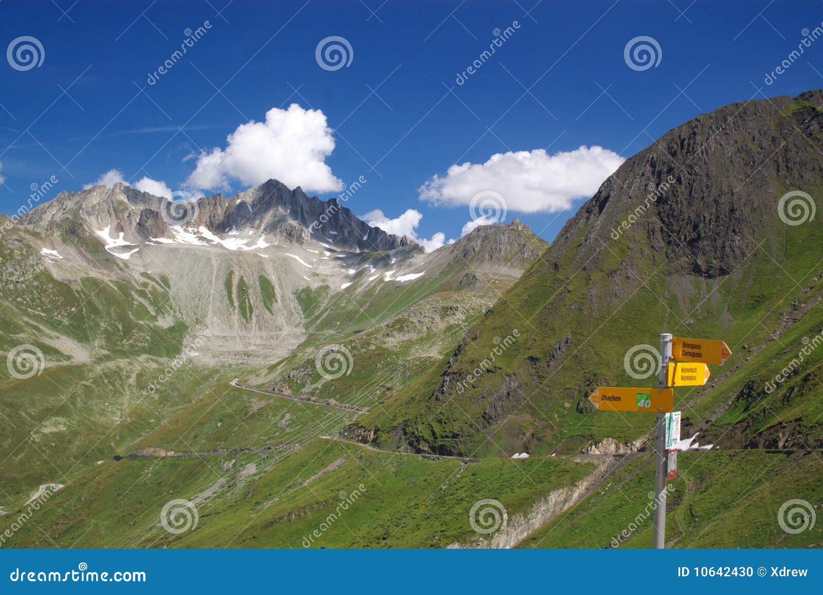 Summer alpine mountains stock photo. Image of clouds - 10642430