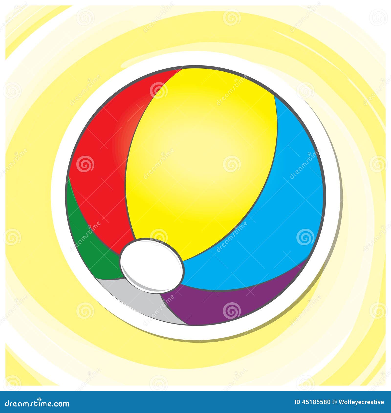 Summer Art 1 - Beach Ball stock vector. Illustration of ball - 45185580