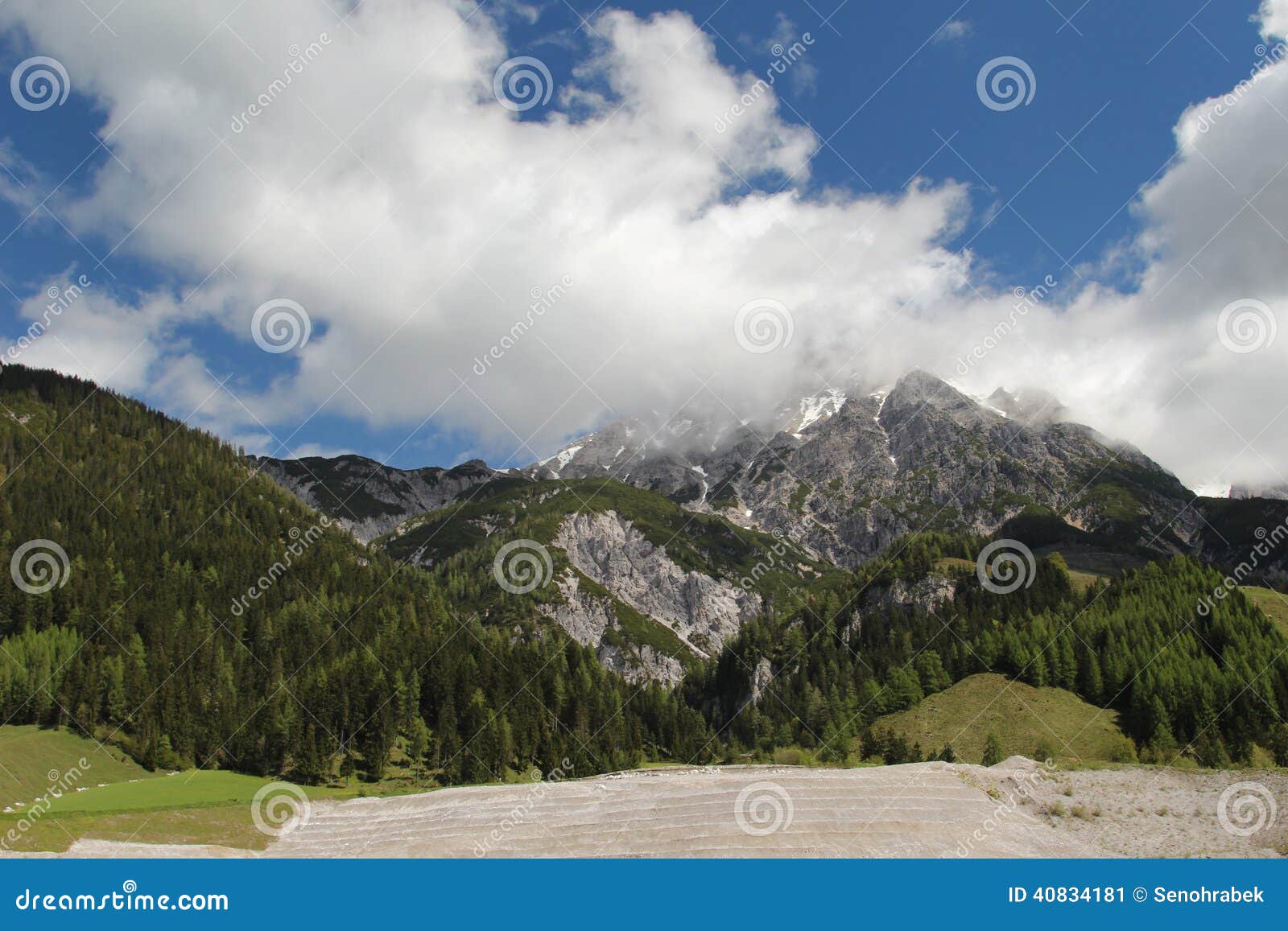 Summer Austrian Alps stock image. Image of panorama, green - 40834181