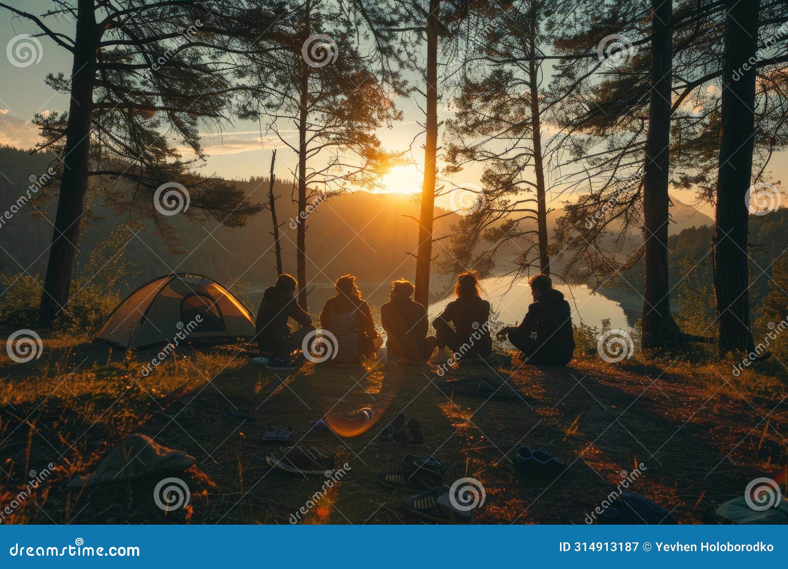 Summer. Authentic Outdoor Experiences Stock Illustration - Illustration ...