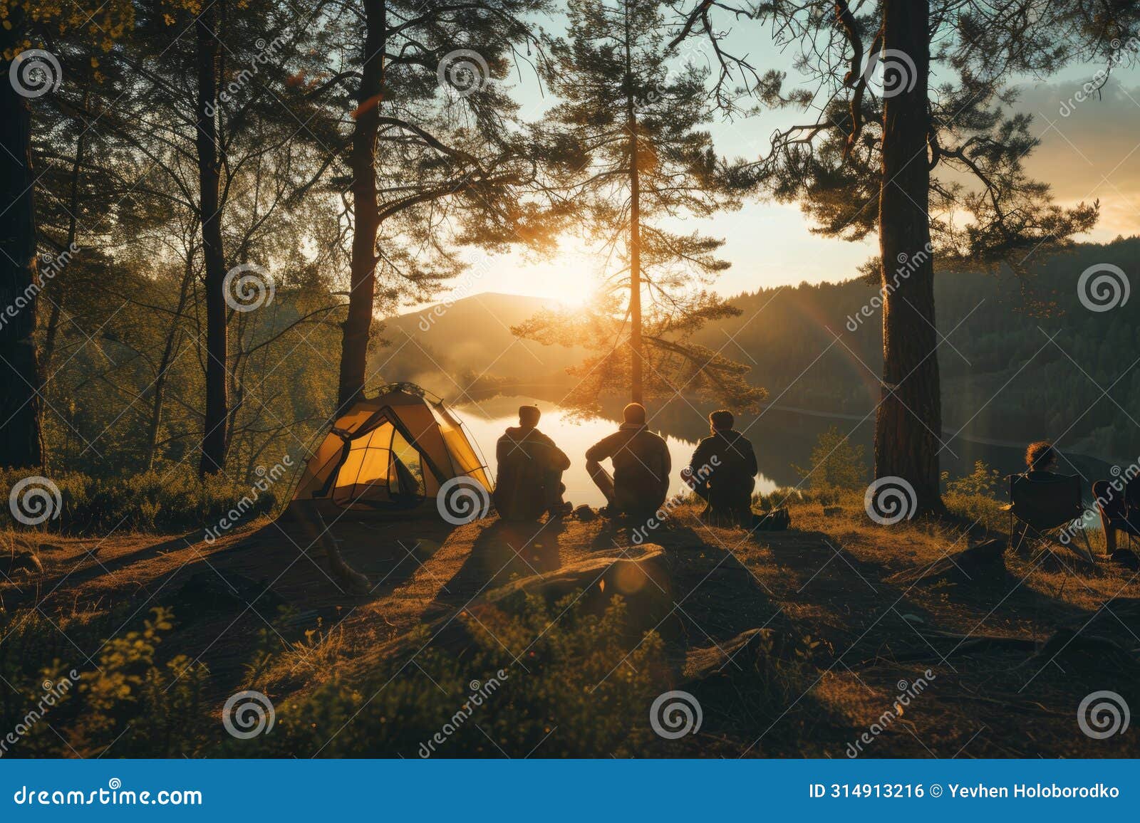 Summer. Authentic Outdoor Experiences Stock Illustration - Illustration ...