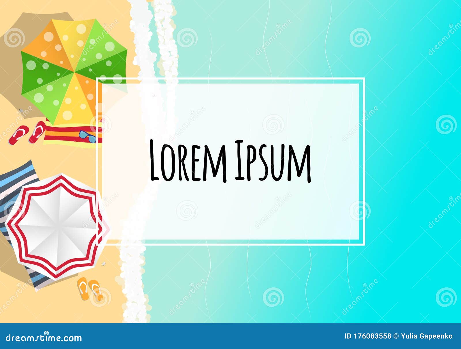 Summer Background with Frame. Vector Illustration Stock Illustration ...