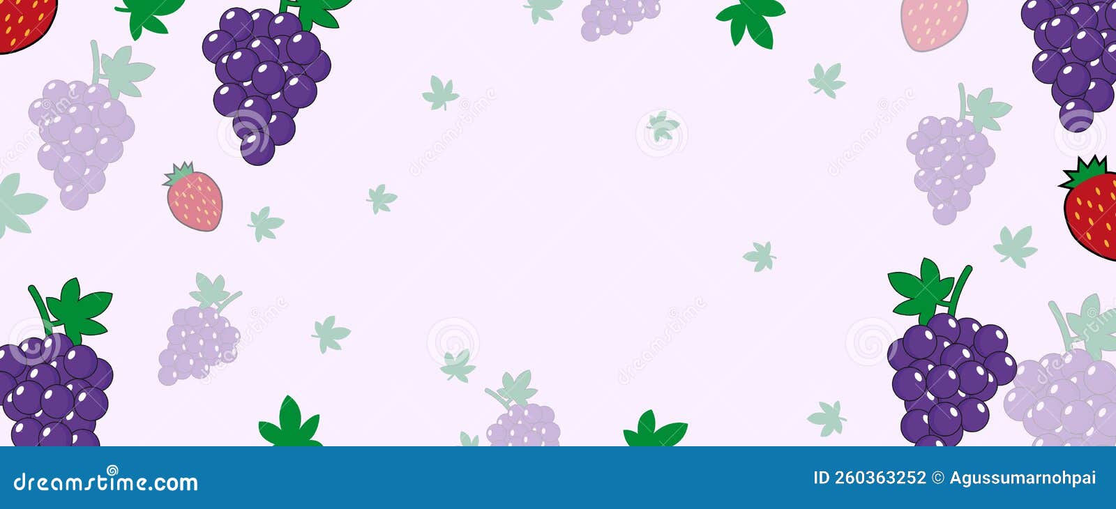 Fruit Shop Banner. Grape Fruit Vector Illustration Stock Vector ...