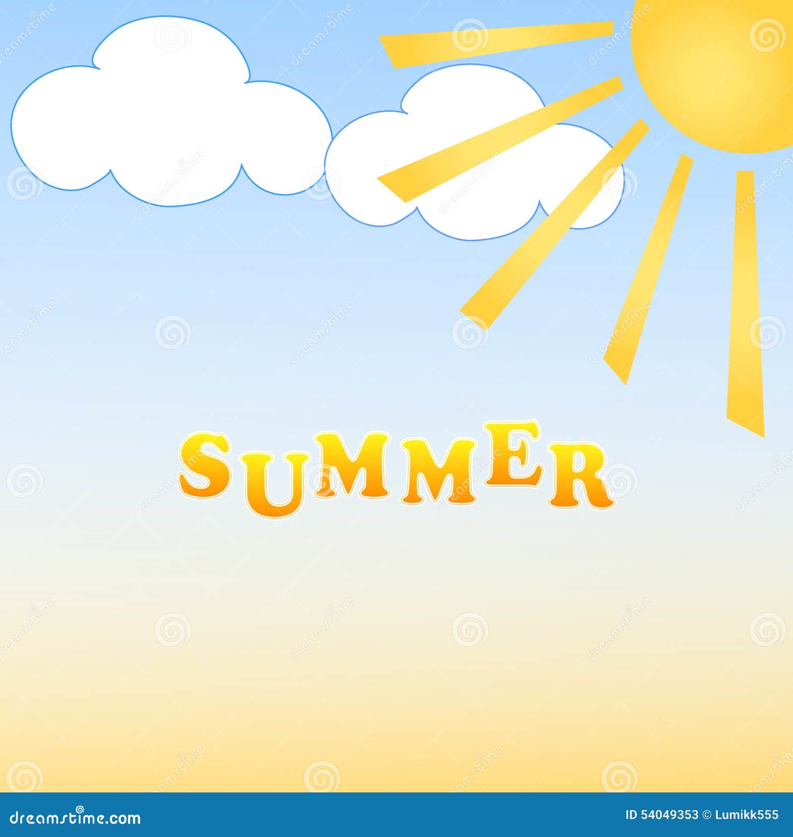 Summer stock vector. Illustration of decorative, cool - 54049353