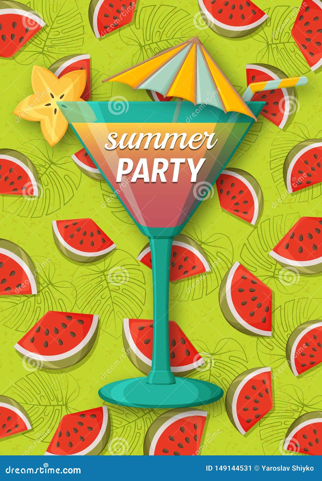 Summer Background Template for Banners and Wallpapers, Invitation Cards ...
