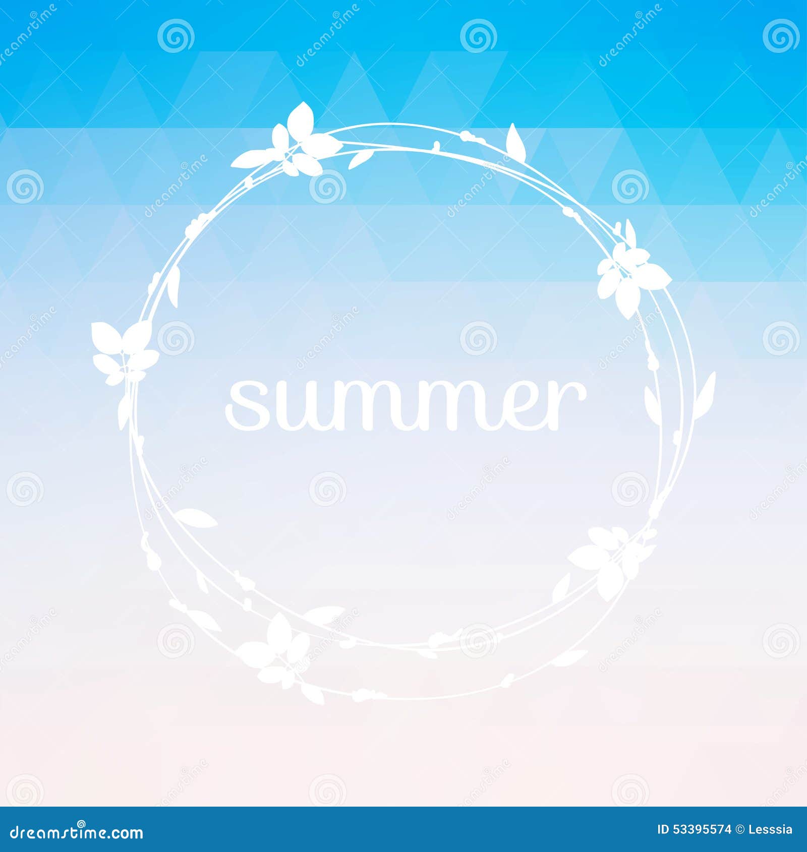 Summer Background with Text. Stock Vector - Illustration of beauty ...