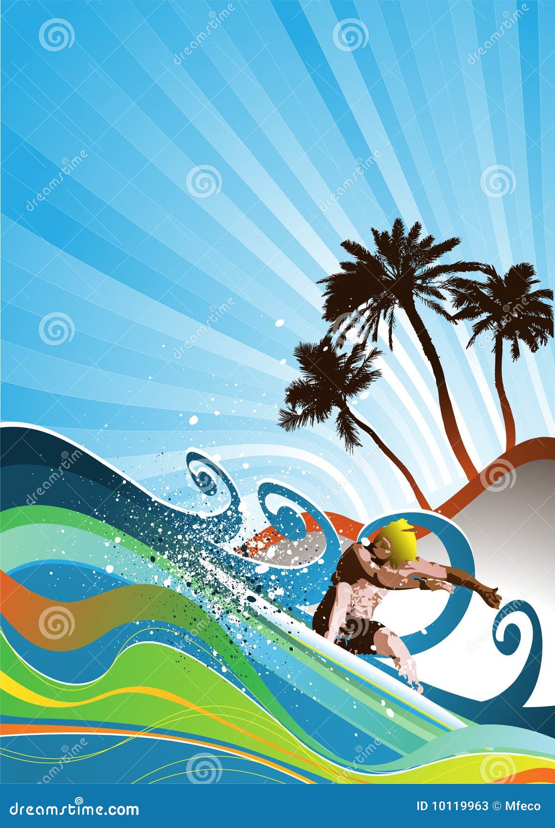 Summer background vector stock vector. Illustration of modern - 10119963