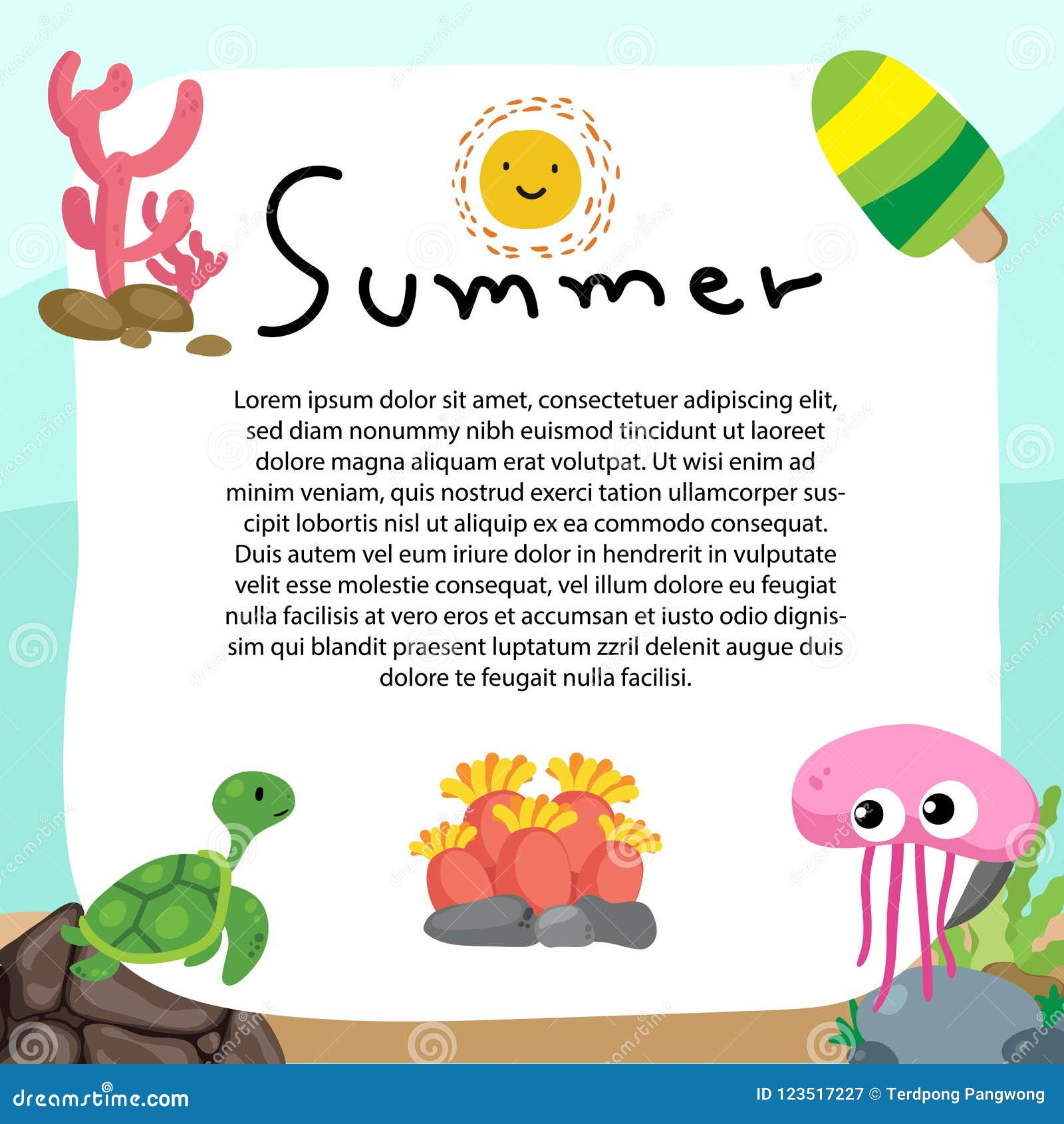 Summer Background Vector Design Stock Illustration - Illustration of ... Summer Background Vector Design Stock Illustration - Illustration of ...