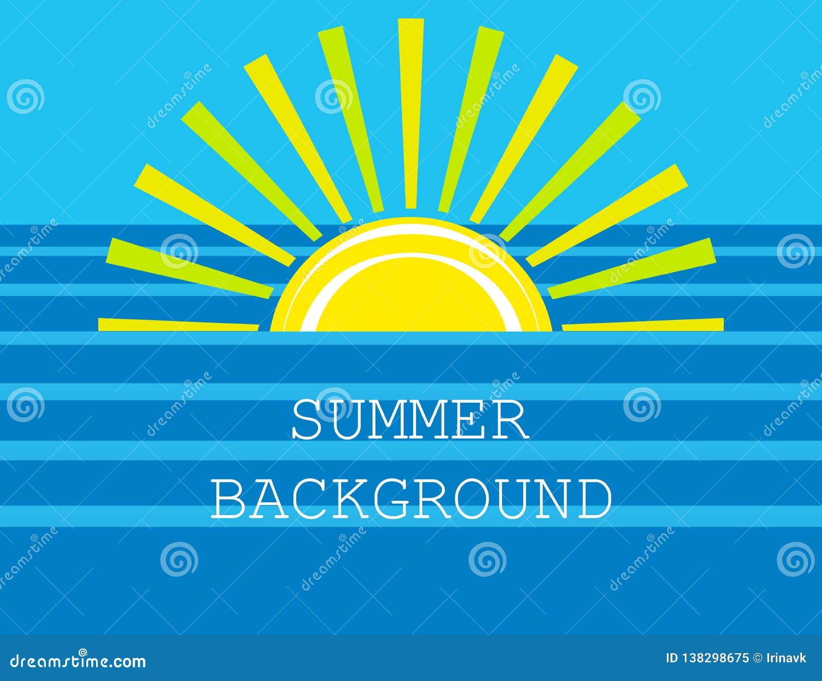 Summer background. vector stock vector. Illustration of sunrise - 138298675