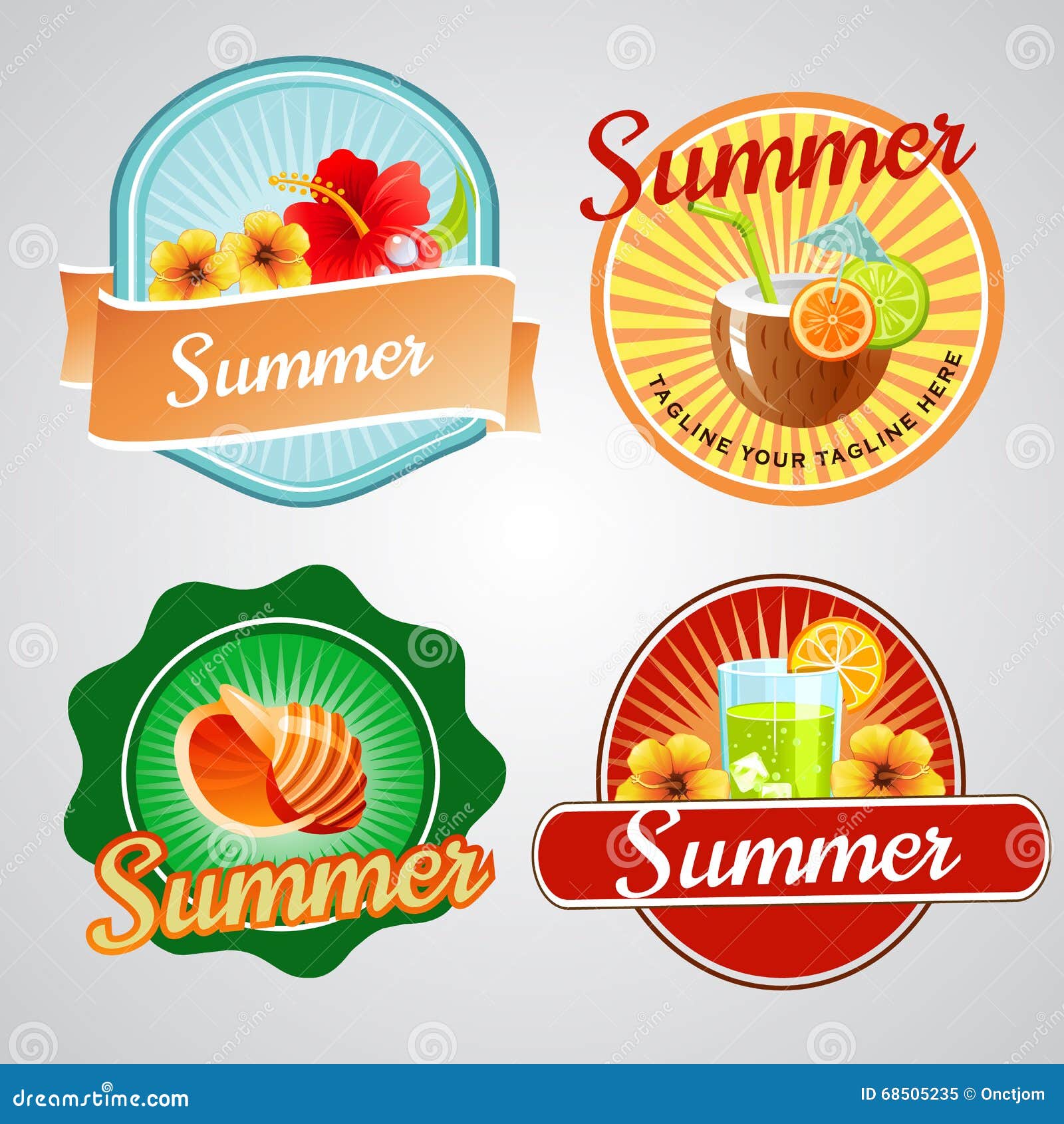 Summer badge stock vector. Illustration of holiday, freedom - 68505235