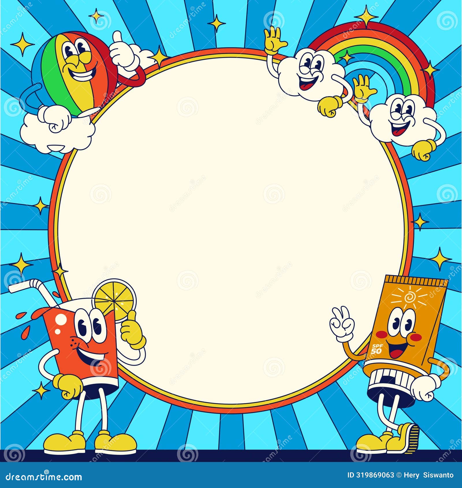 Retro Character Avatars Vactor Cartoon Flat Isolated On White ...