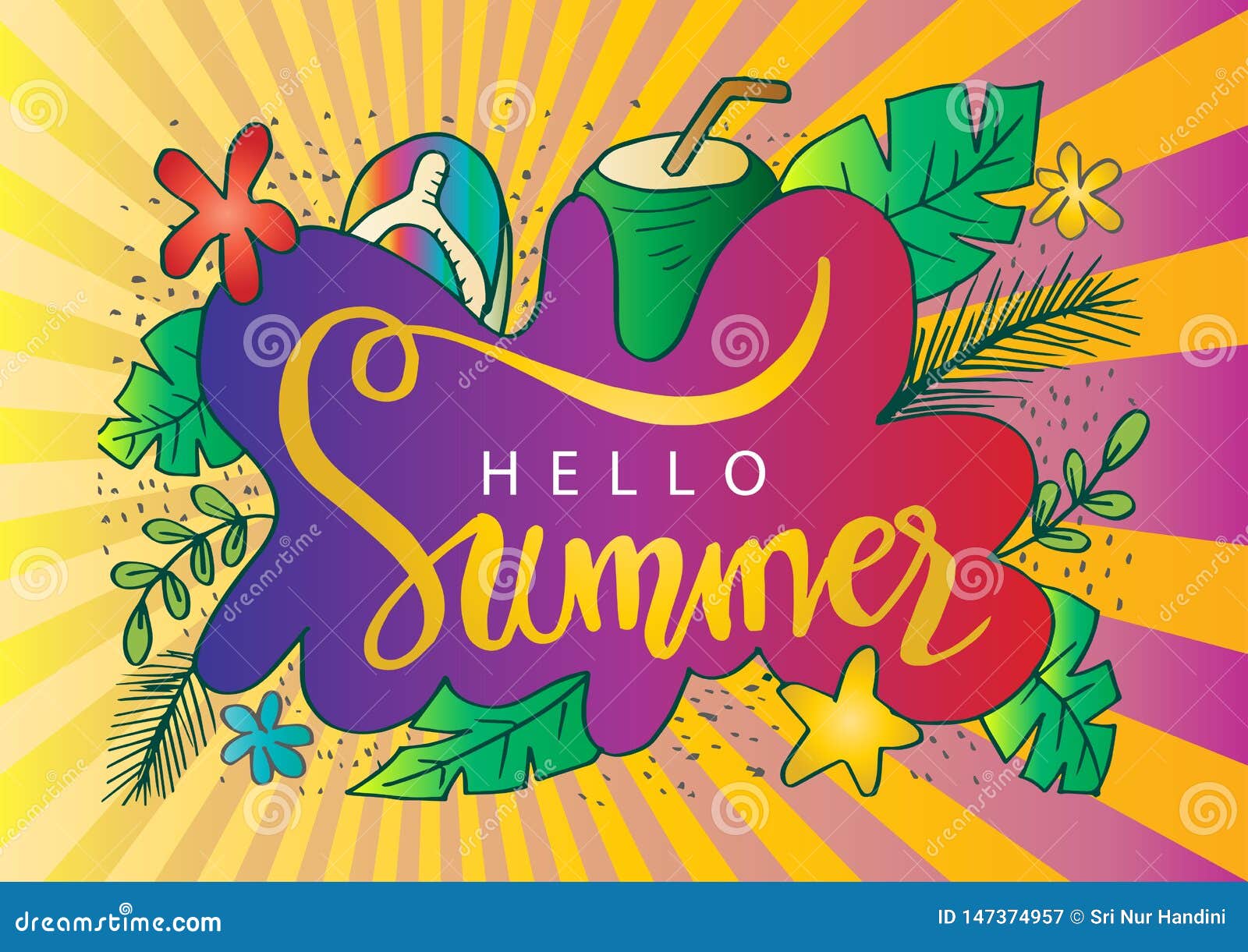 Summer banner concept. stock illustration. Illustration of holiday ...