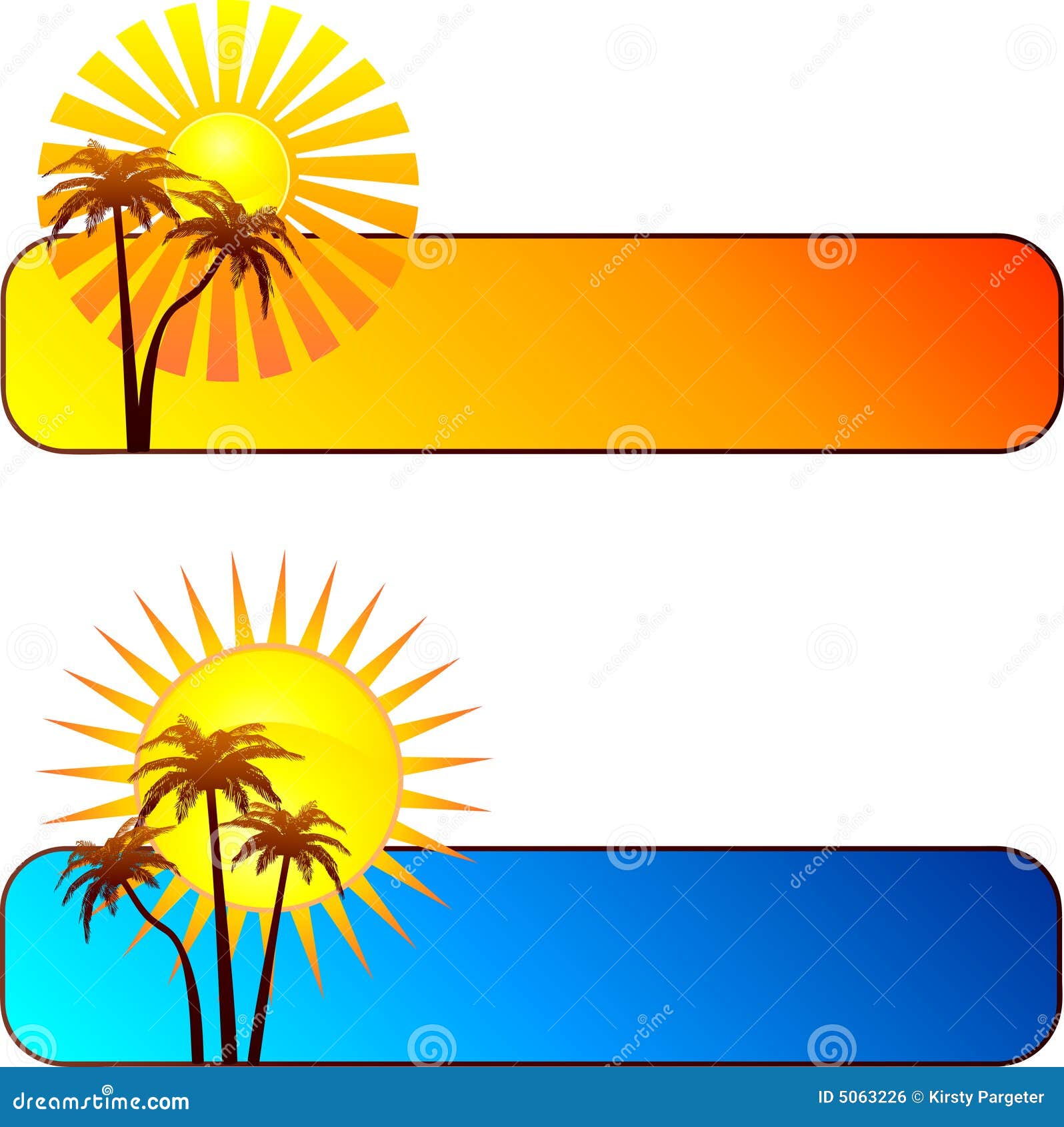 Summer banners stock vector. Illustration of abstract - 5063226
