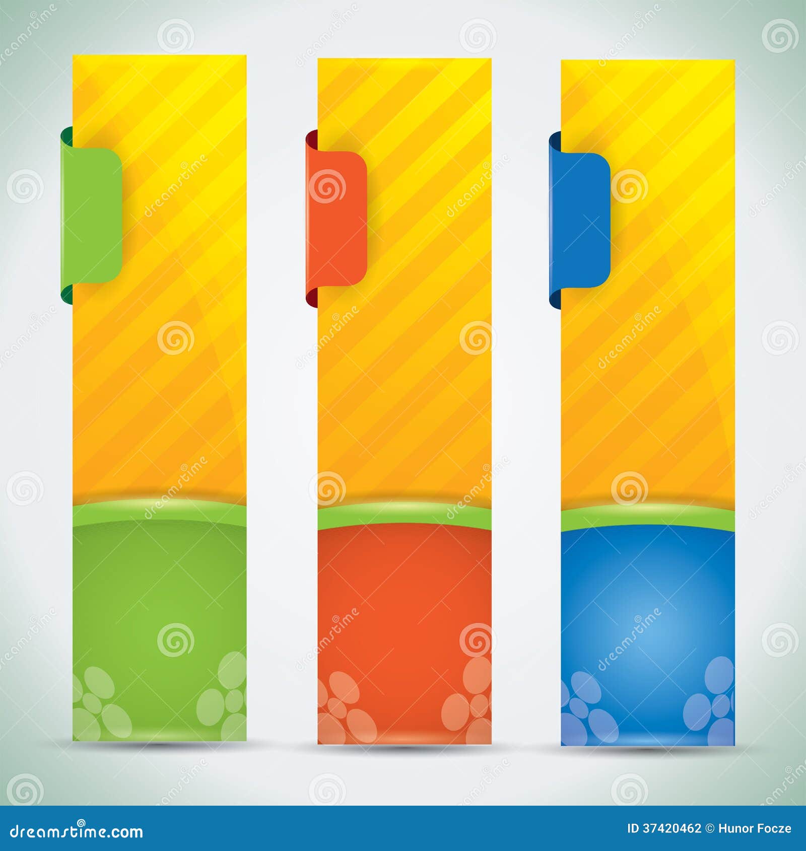 Summer Banners with Vibrant Colors Stock Vector - Illustration of ...