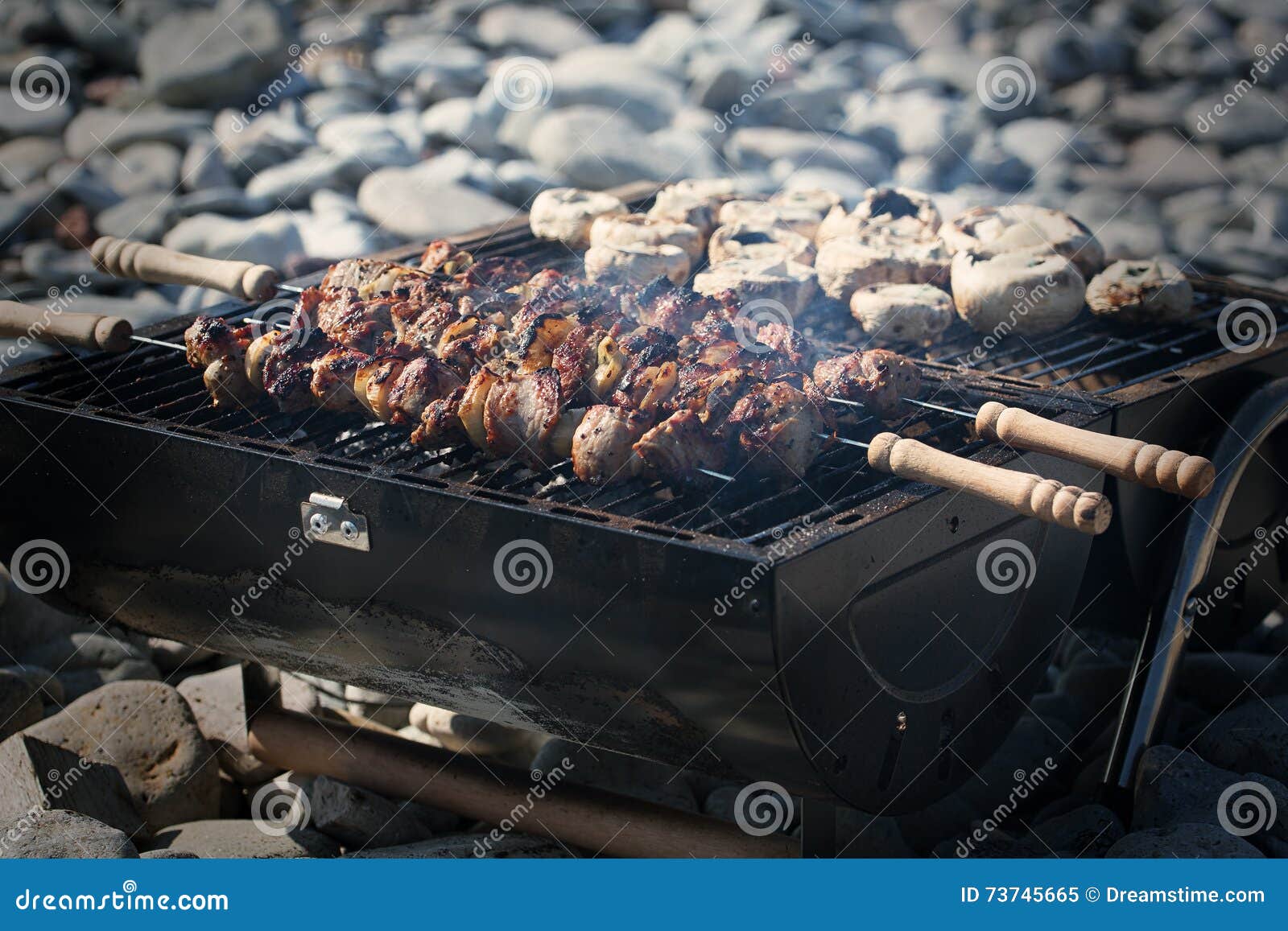 Summer barbecue stock image. Image of beef, fire, healthy - 73745665