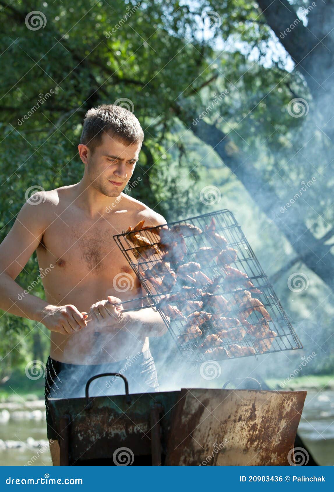 Summer Barbeque stock photo. Image of smoke, grilling - 20903436