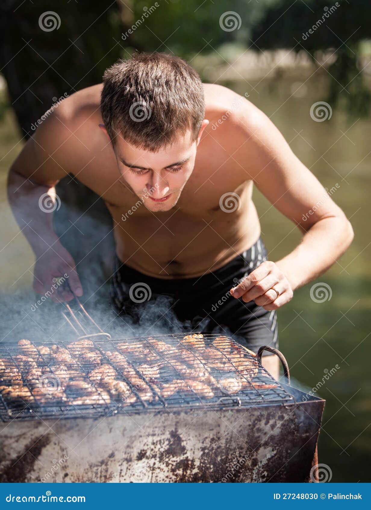 Summer Barbeque stock photo. Image of cook, chef, grilled - 27248030