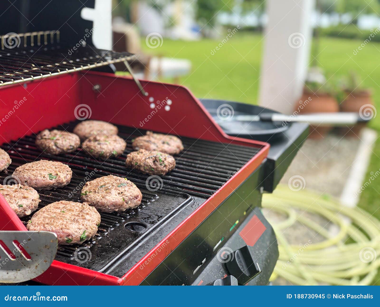 Summer barbeque cooking stock image. Image of grilling - 188730945