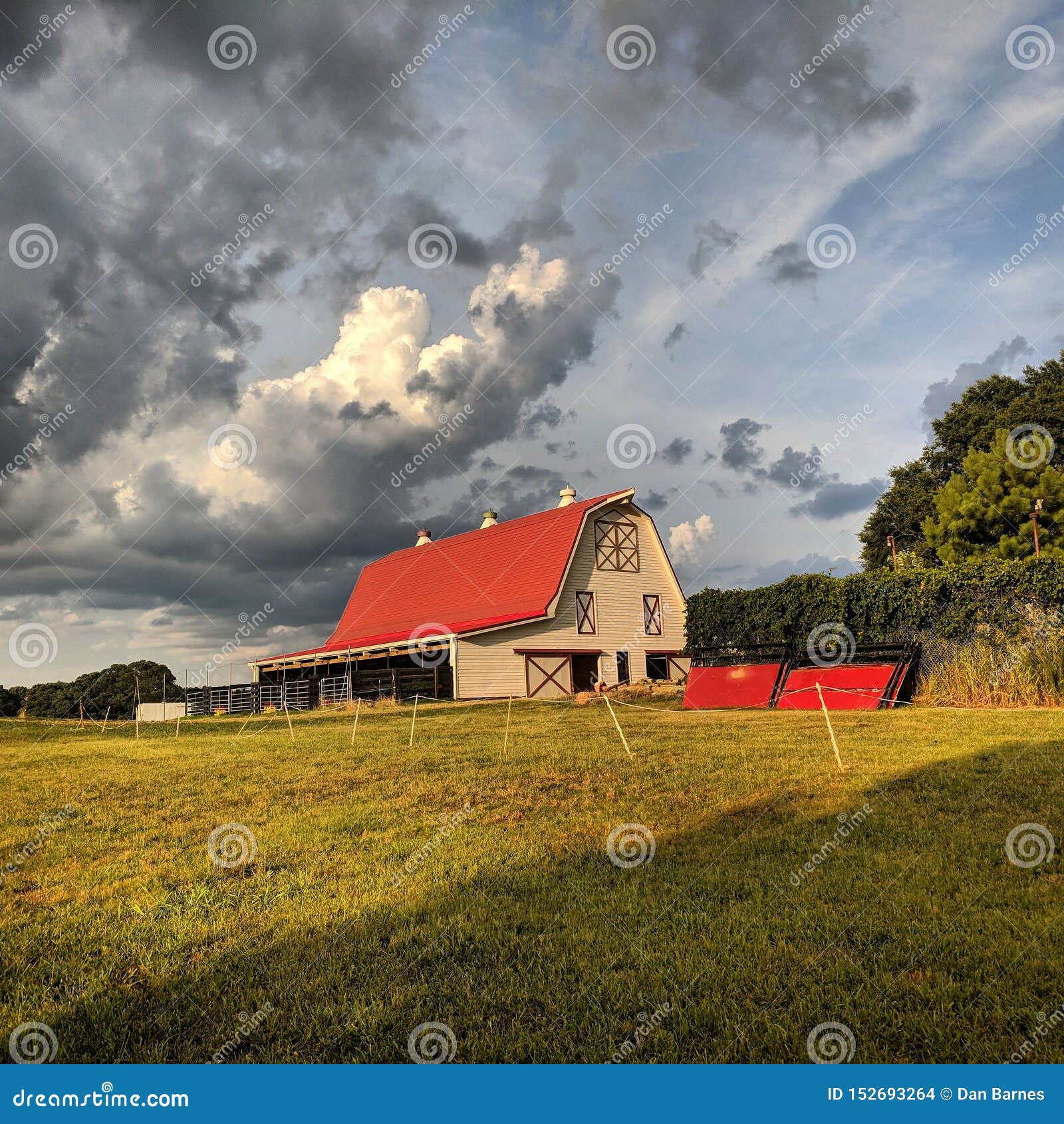Summer Barn stock photo. Image of summer, barn, clouds - 152693264