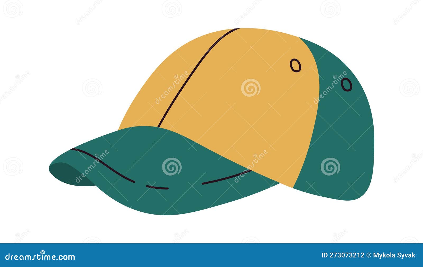 Summer Baseball Cap stock vector. Illustration of stylish - 273073212