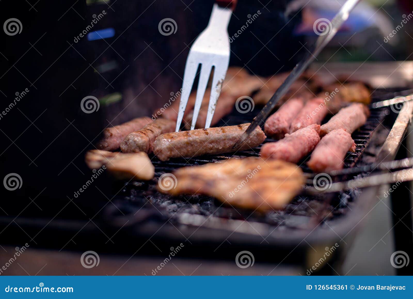 Summer BBQ is ready stock image. Image of grilled, dinner - 126545361