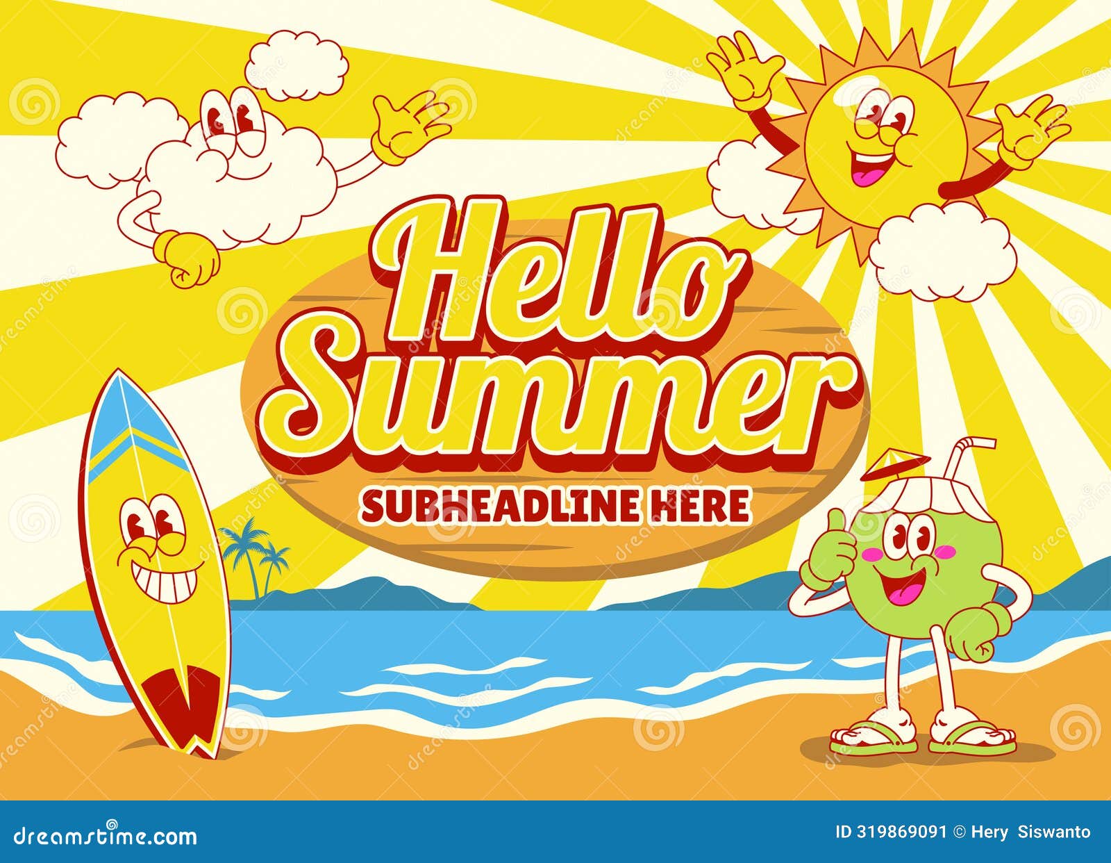 Retro Character Avatars Vactor Cartoon Flat Isolated On White ...