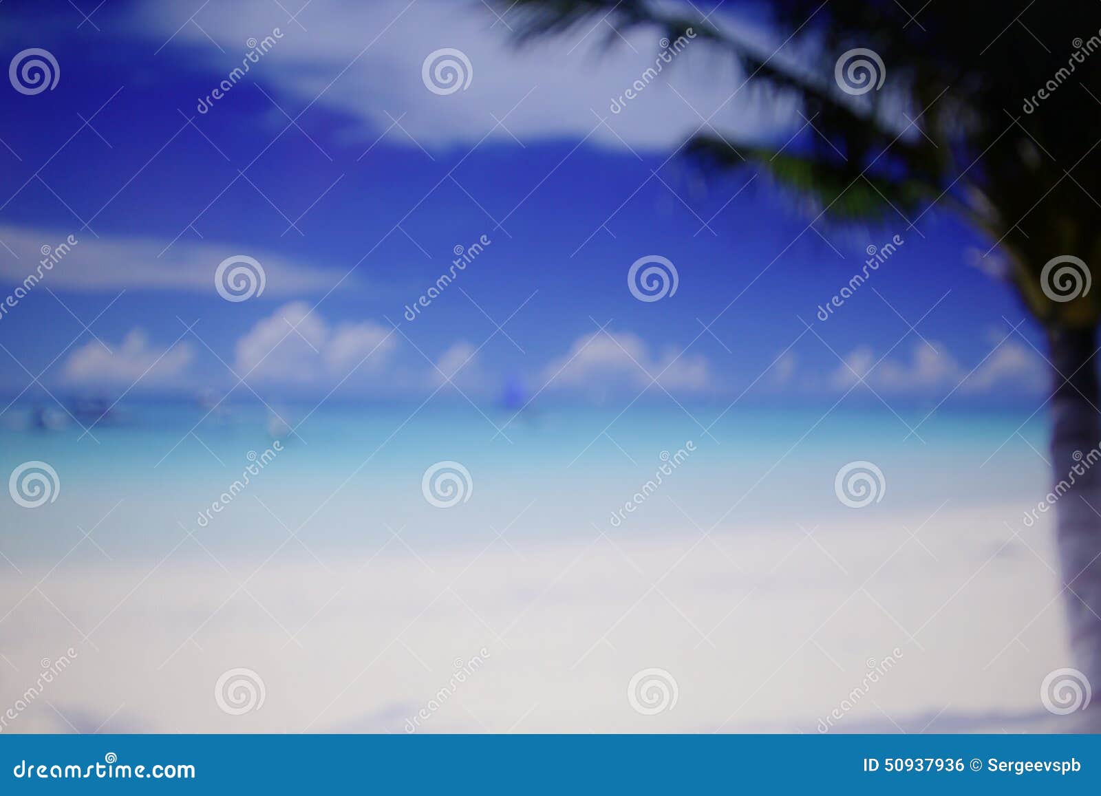 Summer Beach stock photo. Image of blurred, island, blue - 50937936