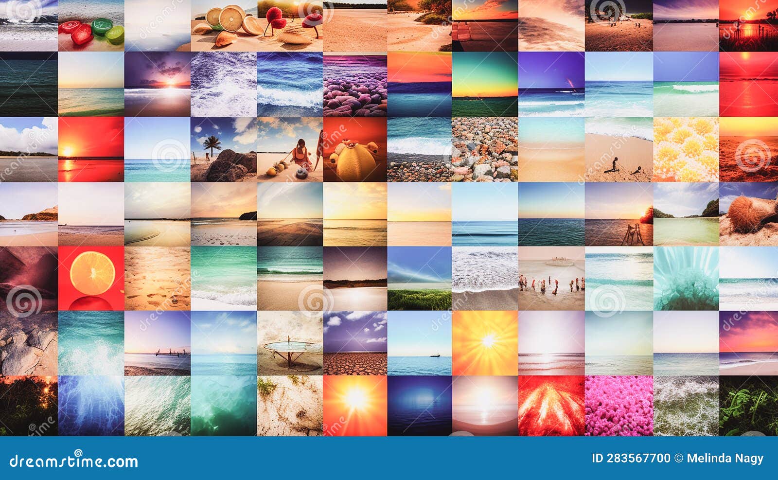 Sea And Beach Collage Royalty-Free Stock Image | CartoonDealer.com ...