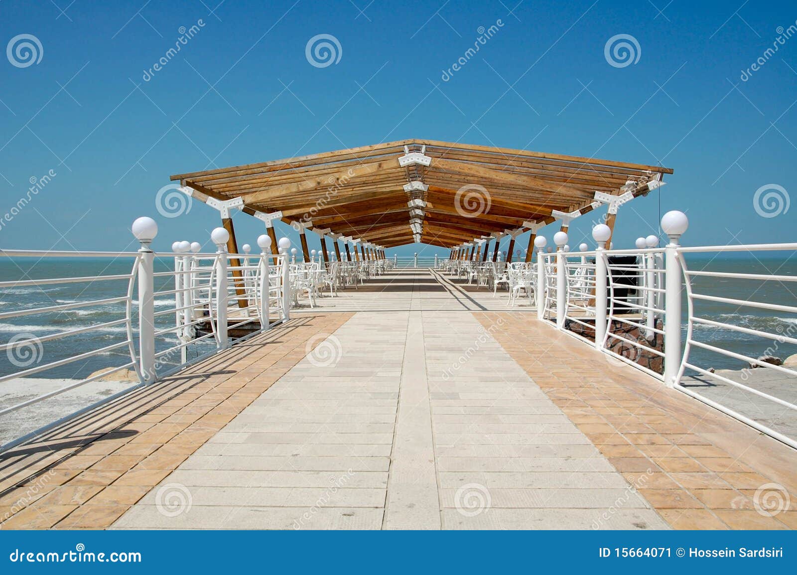 Summer on the beach dock stock image. Image of deck, wooden - 15664071