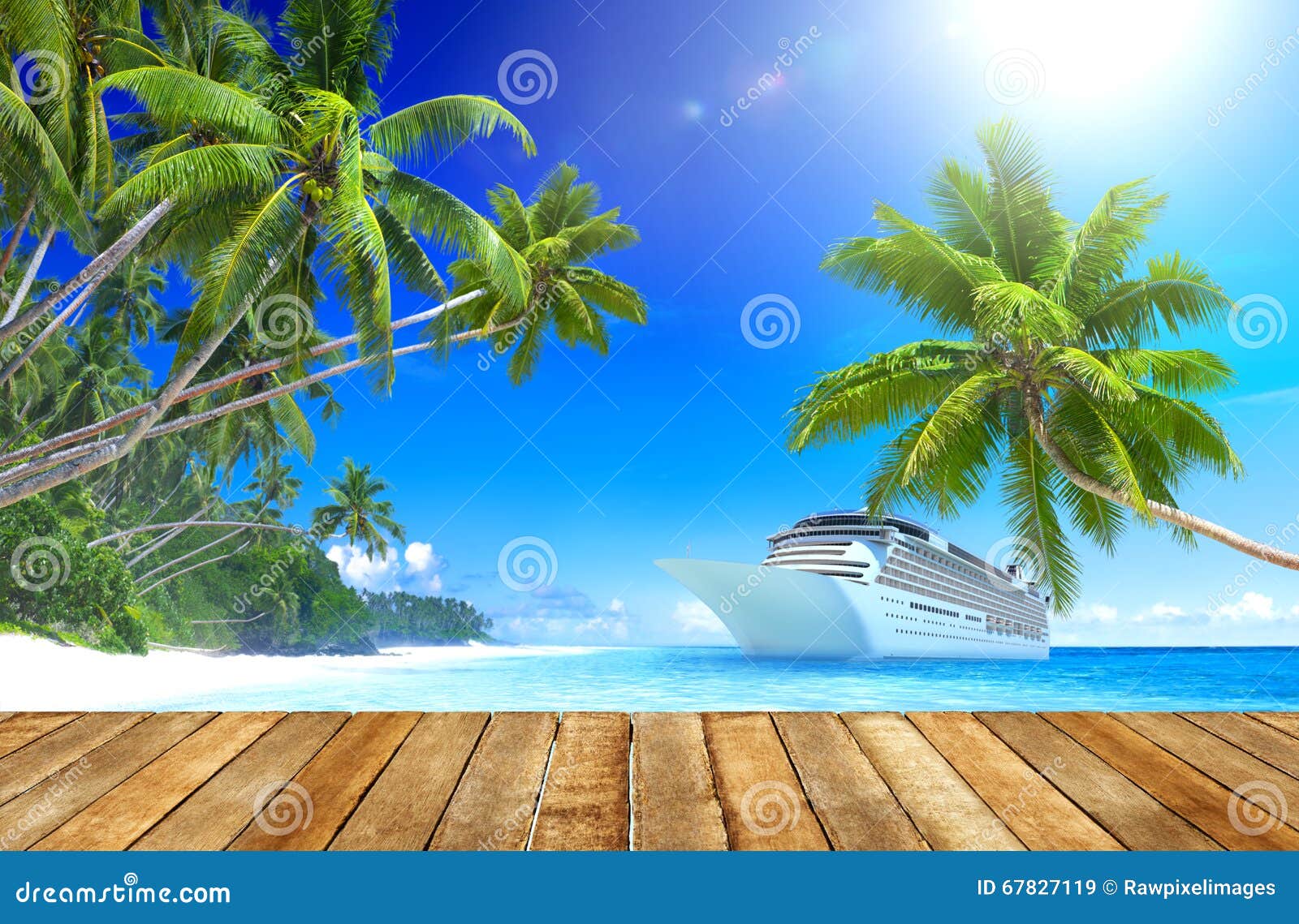 Summer Beach Paradise Travel Destination Concept Stock Image - Image of ...