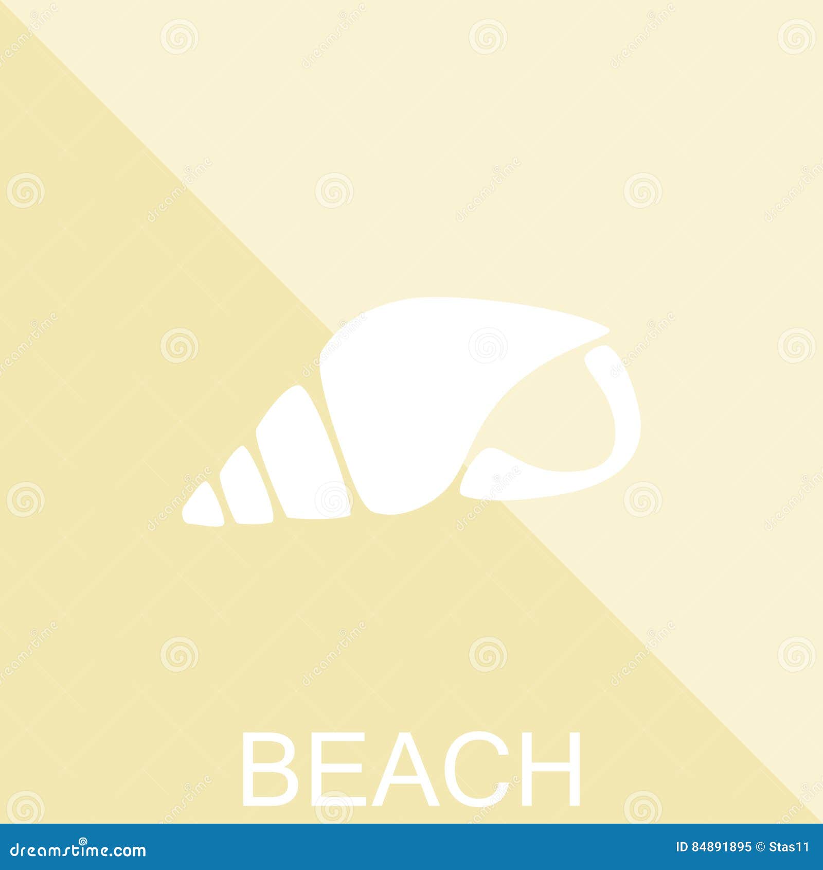 Sea Shell Icon Silhouette Ocean Symbol Cartoon Vector | CartoonDealer ...