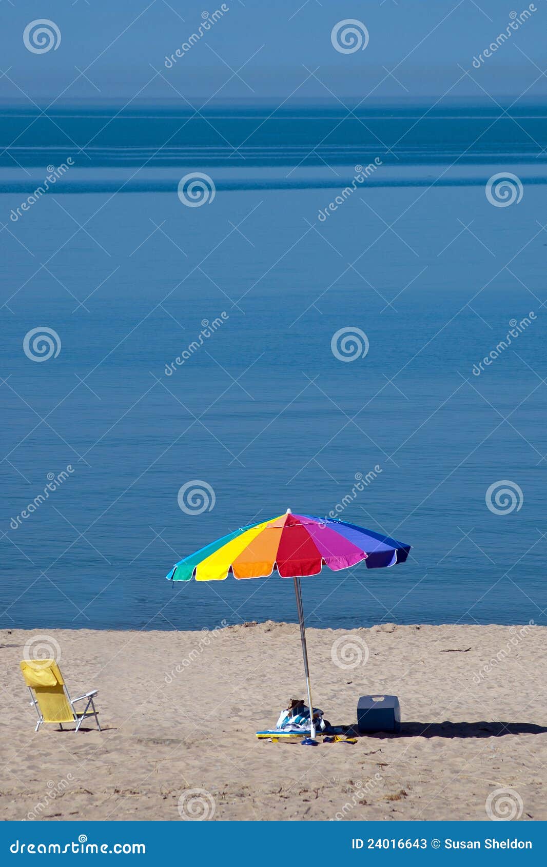 Summer beach scene stock image. Image of umbrella, tranquil - 24016643