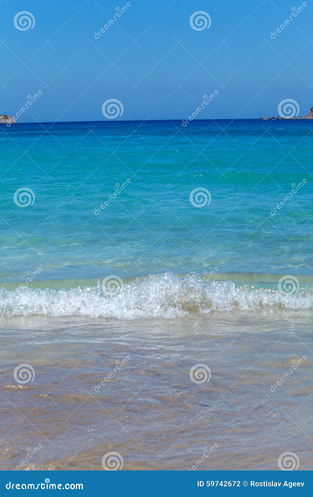 Summer Beach Scene, Crete stock photo. Image of island - 59742672