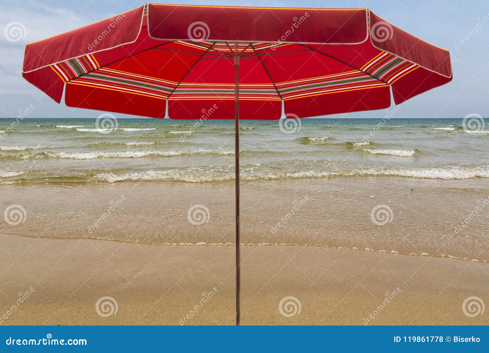 Summer beach umbrella stock photo. Image of symbol, travel - 119861778