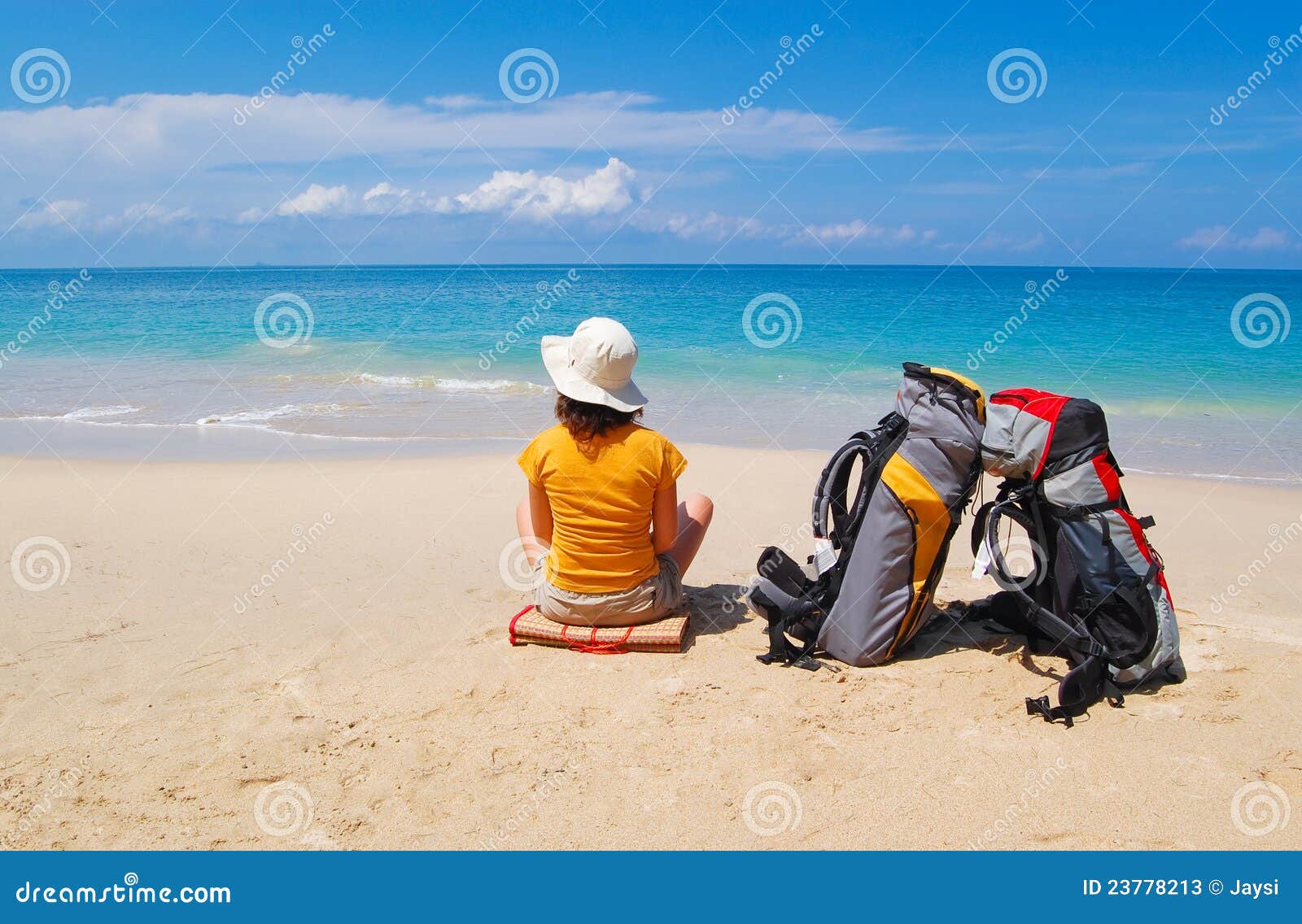 Summer beach vacation stock image. Image of hiking, alone - 23778213