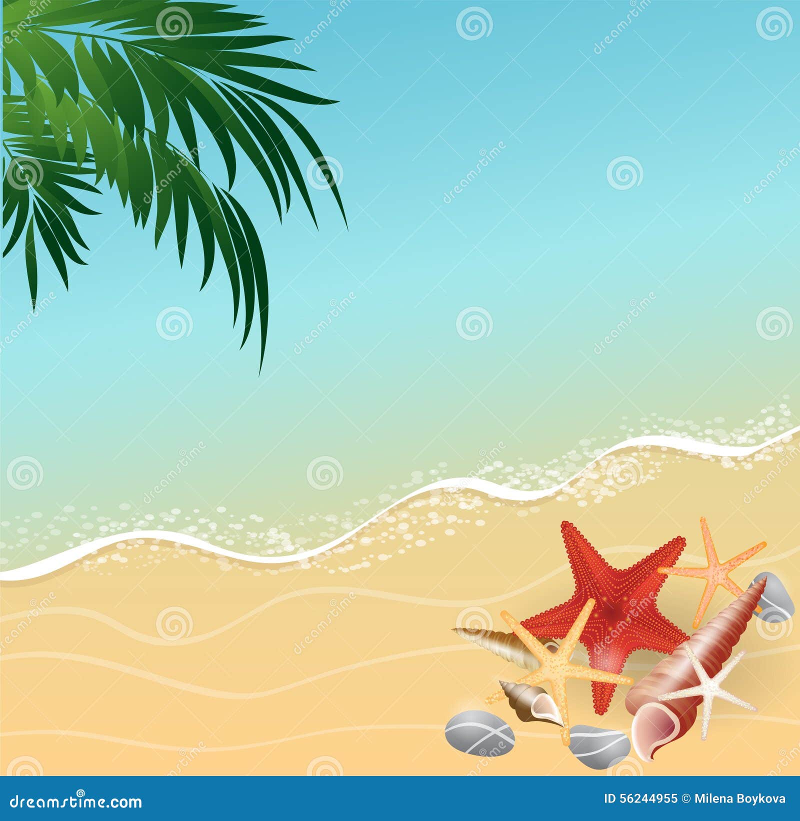 Summer Beach Vacation Concept Background Stock Vector - Illustration of ...