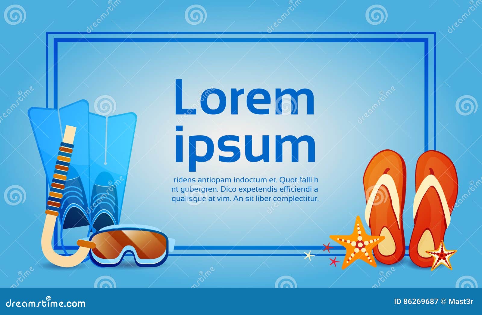 Summer Beach Vacation Tropical Banner Abstract Background Stock Vector ...