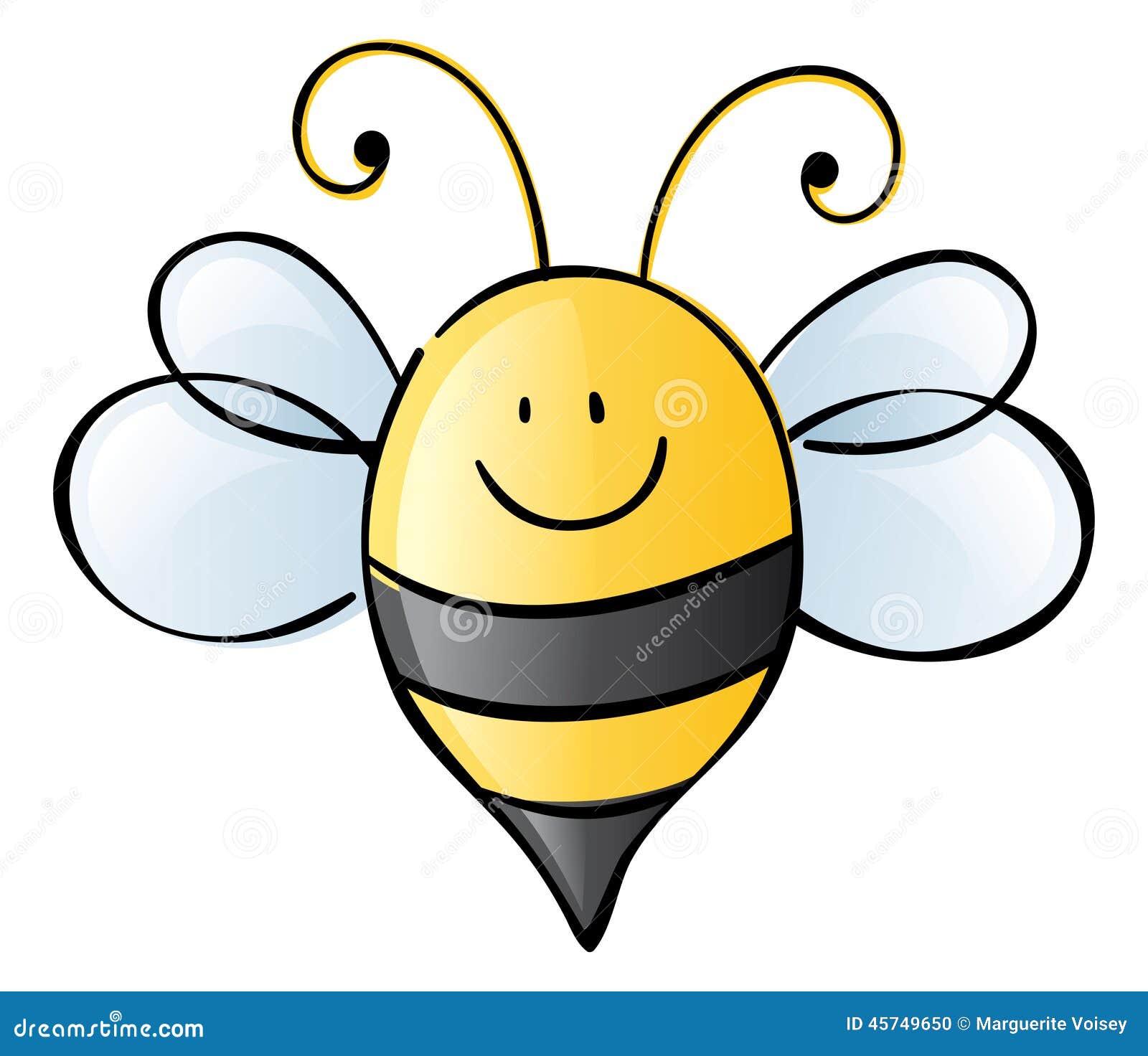 Summer Bee Here stock vector. Illustration of striped - 45749650