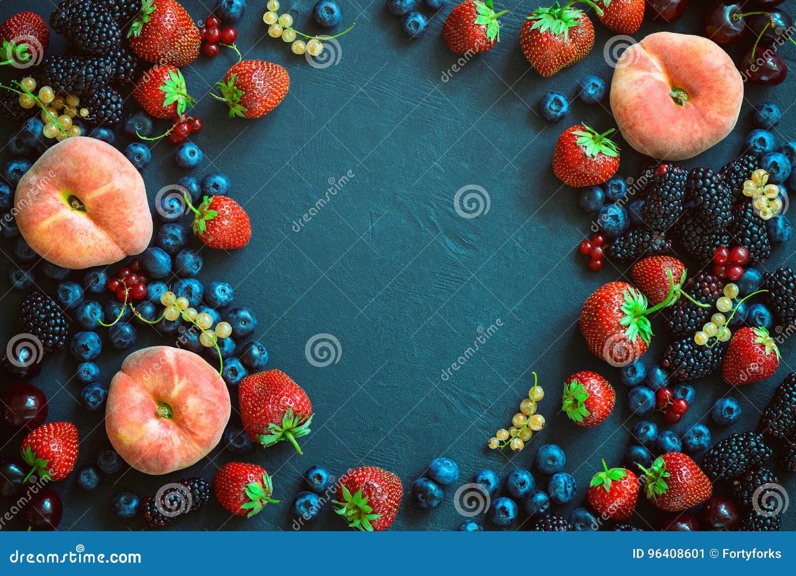 Summer Berries Harvest Background Stock Image - Image of nature, berry ...