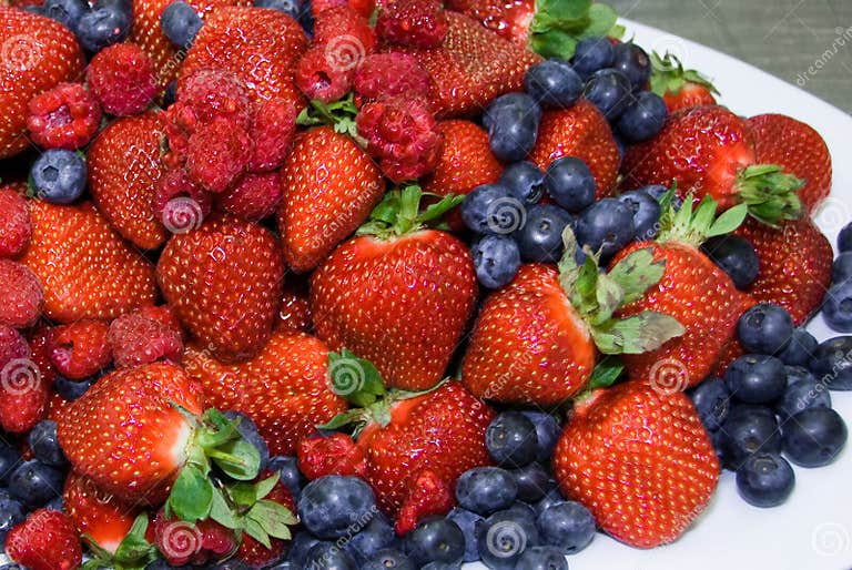 Summer berries mixed stock photo. Image of eating, fruit - 10105804