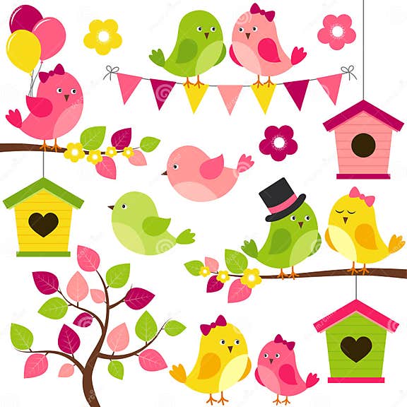 Summer Birds stock vector. Illustration of drawing, nature - 62339387