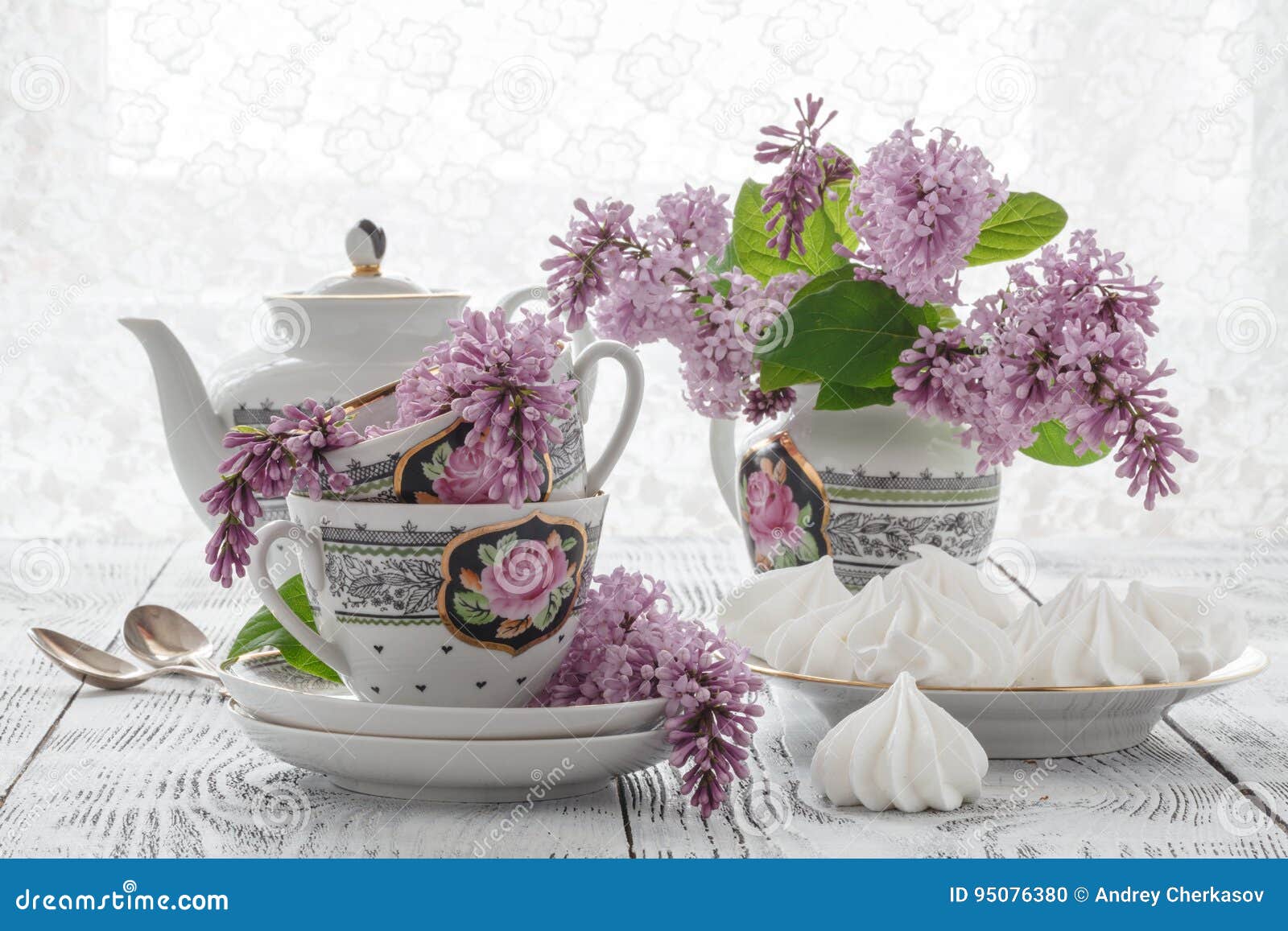 Blooming Bouquet Of Queen`s Crape Myrtle Stock Image | CartoonDealer ...